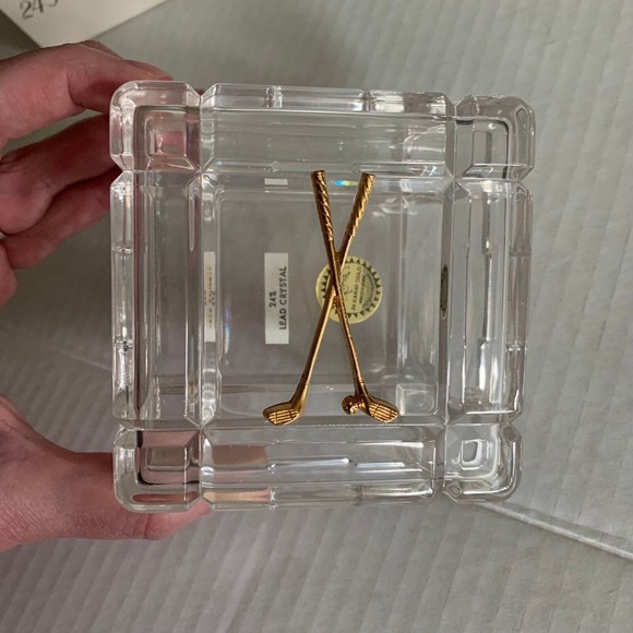 gerity | Accents | Golfing Lead Crystal Trinket Box 986 Gerity Products ...